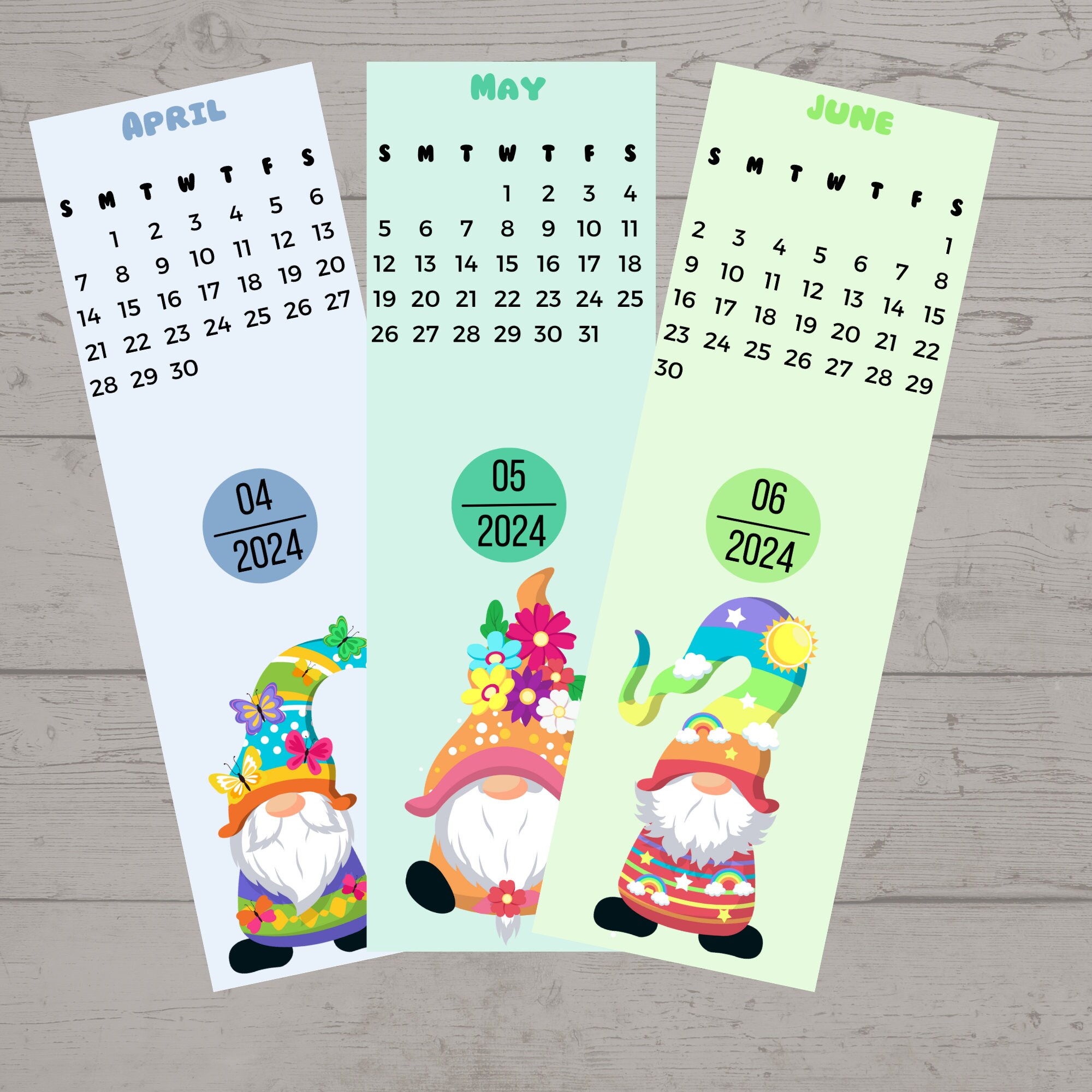 Digital 2024 Mini Desk Calendars, Instant Download, Printable, Dog in a ...