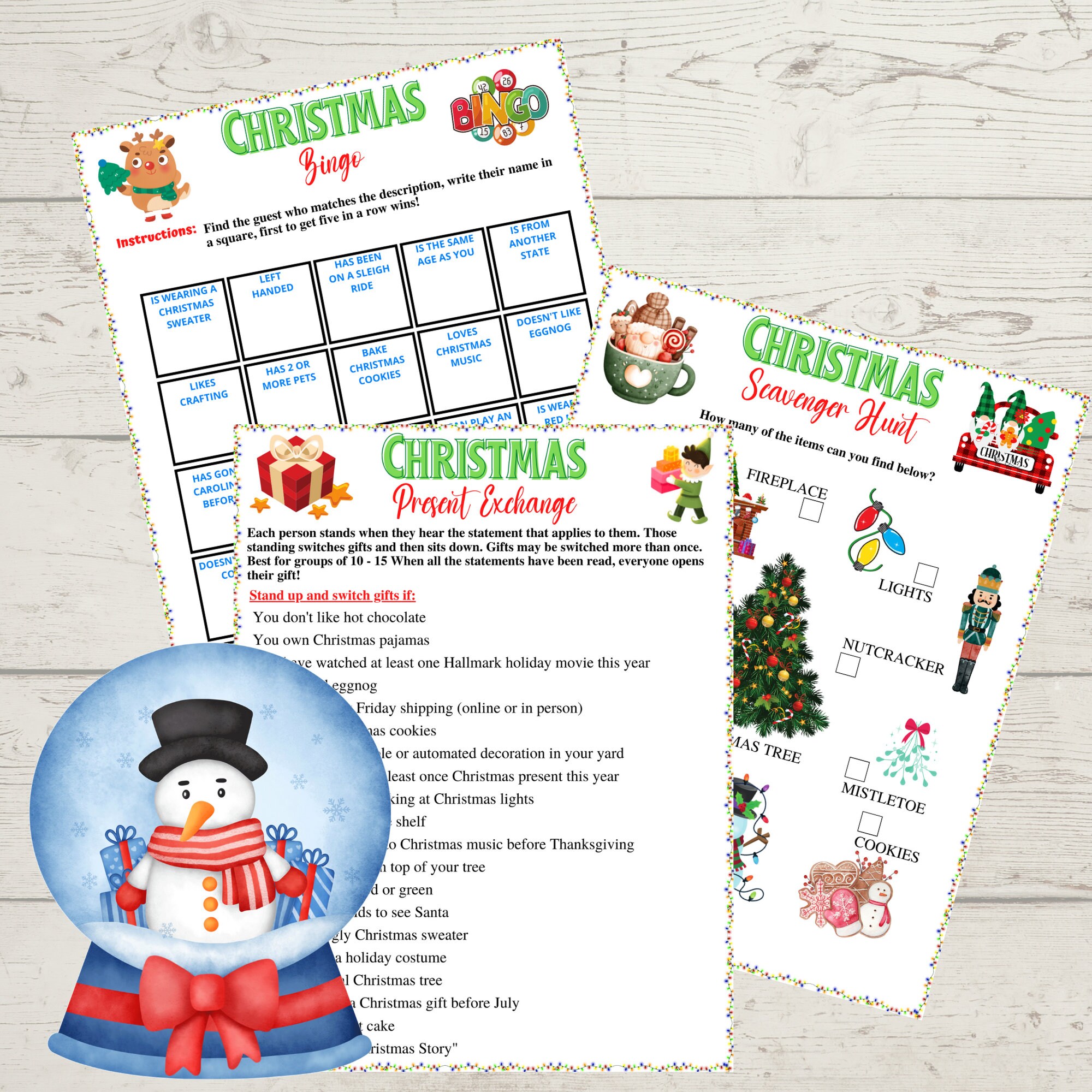 18 Printable Christmas Game Bundle, Christmas Party Games, Christmas ...