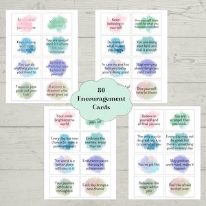 Printable Positive Affirmation Cards, Gratitude Cards, Notes of ...
