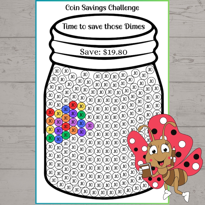 Printable Spare Change Savings Tracker, Pennies, Nickels, Dimes ...