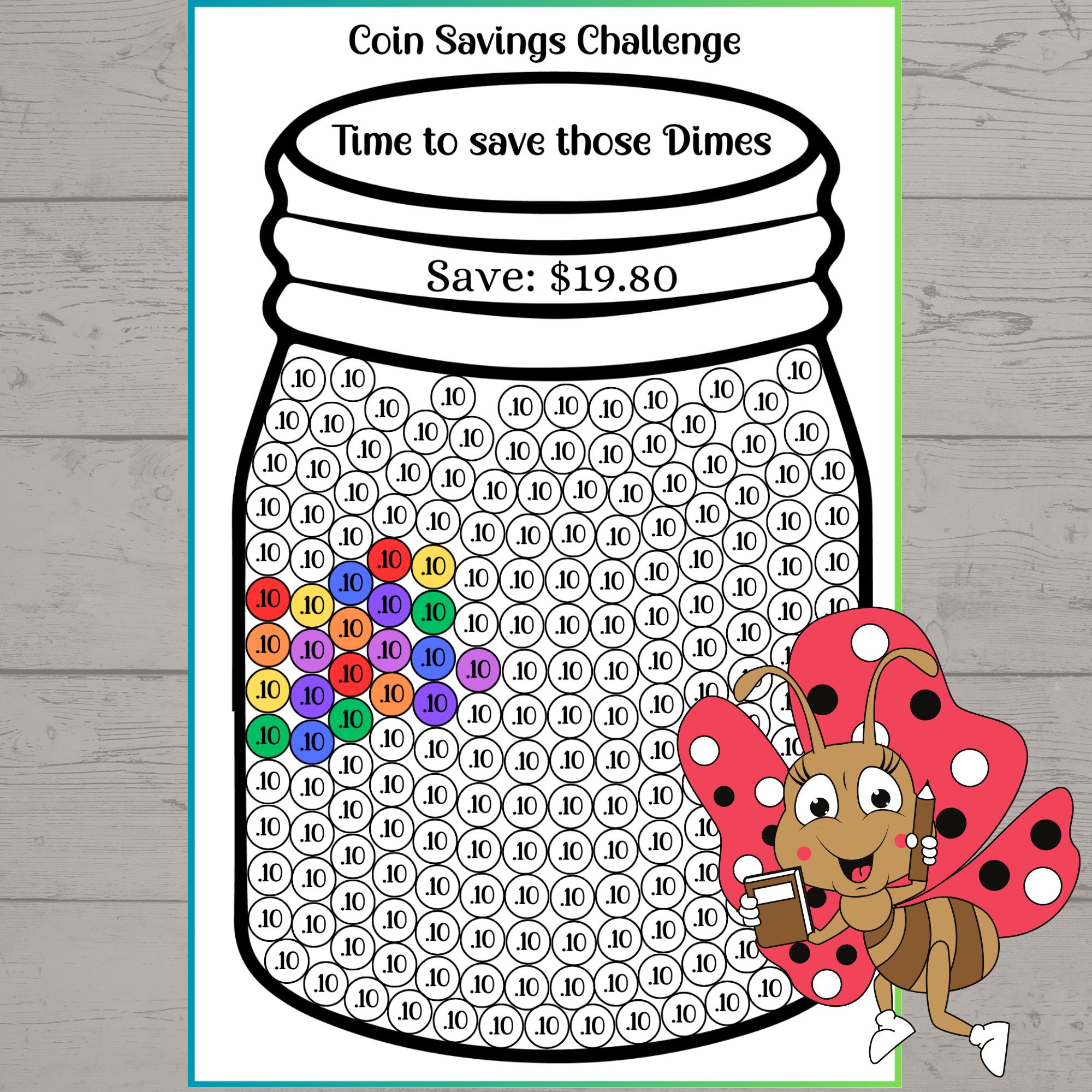 Printable Spare Change Savings Tracker, Pennies, Nickels, Dimes ...