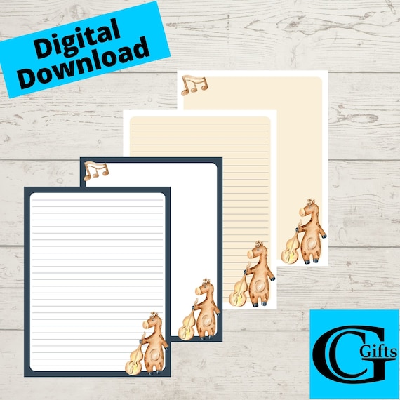 Giraffe Printable Writing Paper Giraffe Craft It's Two Layers (Free