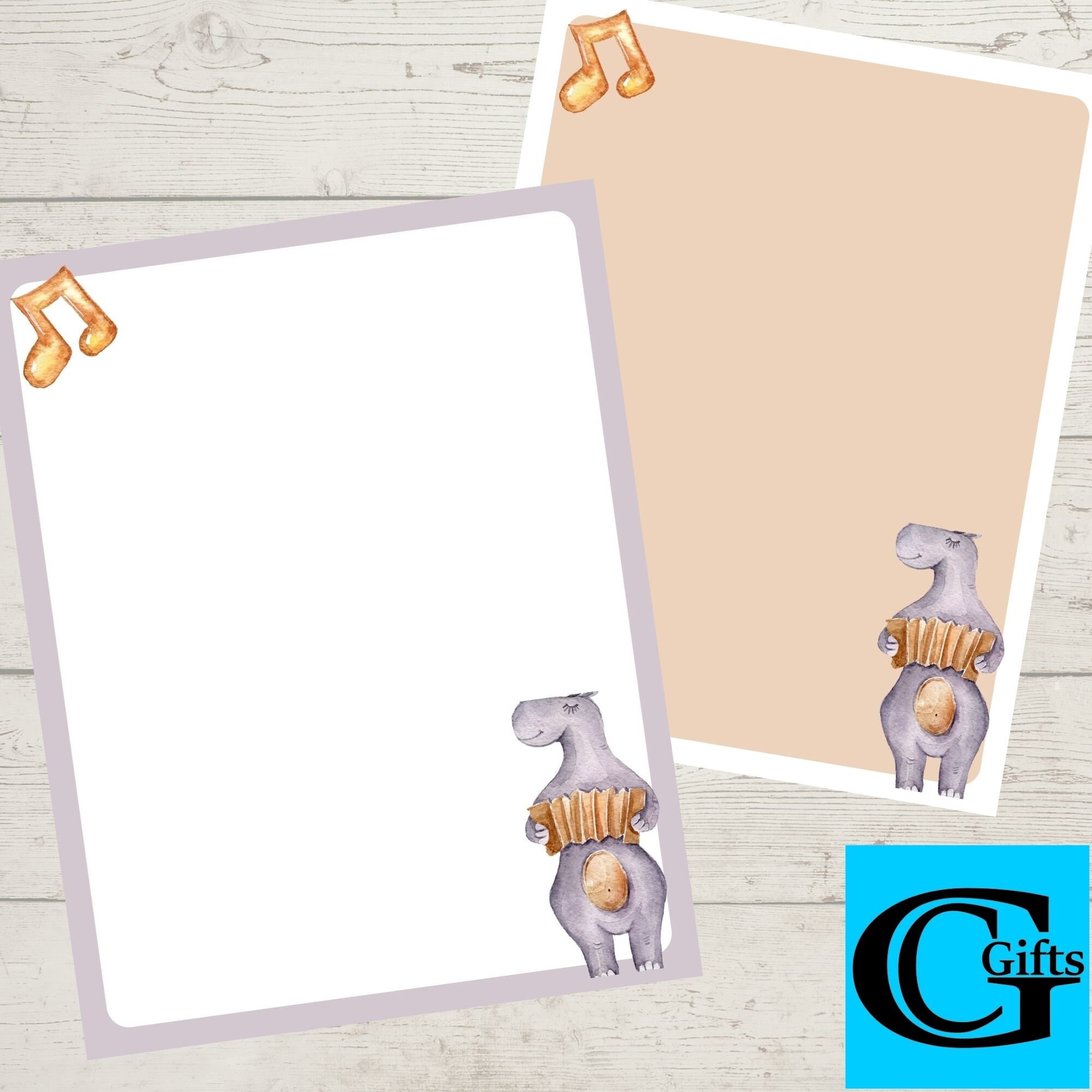Watercolor Hippo Printable Writing Paper, Lined Paper, Hippo Stationery ...