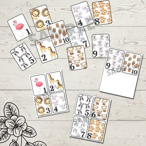 Number Flashcards With Jungle Animals, 1 - 10 Digital Download ...