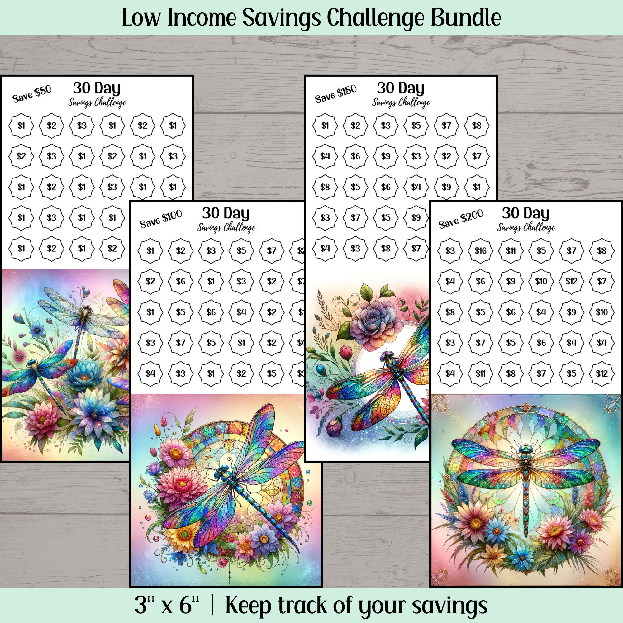 Low Income Savings Challenge Bundle, Monthly Savings Challenge Bundle ...