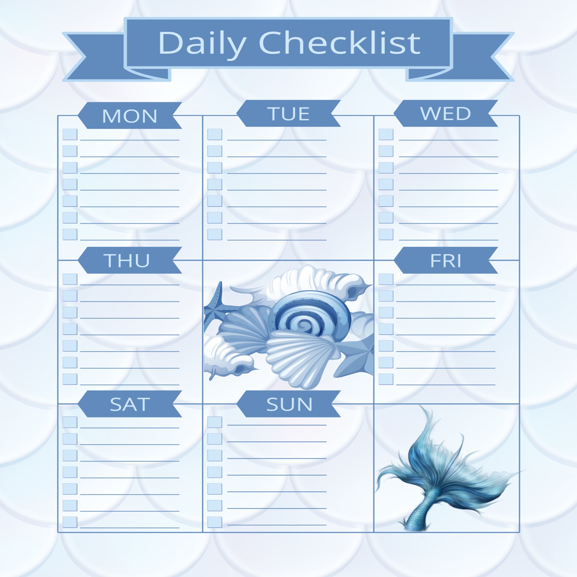 Mermaid Digital Planner - Planners for Girls - Mermaid Calendar ...