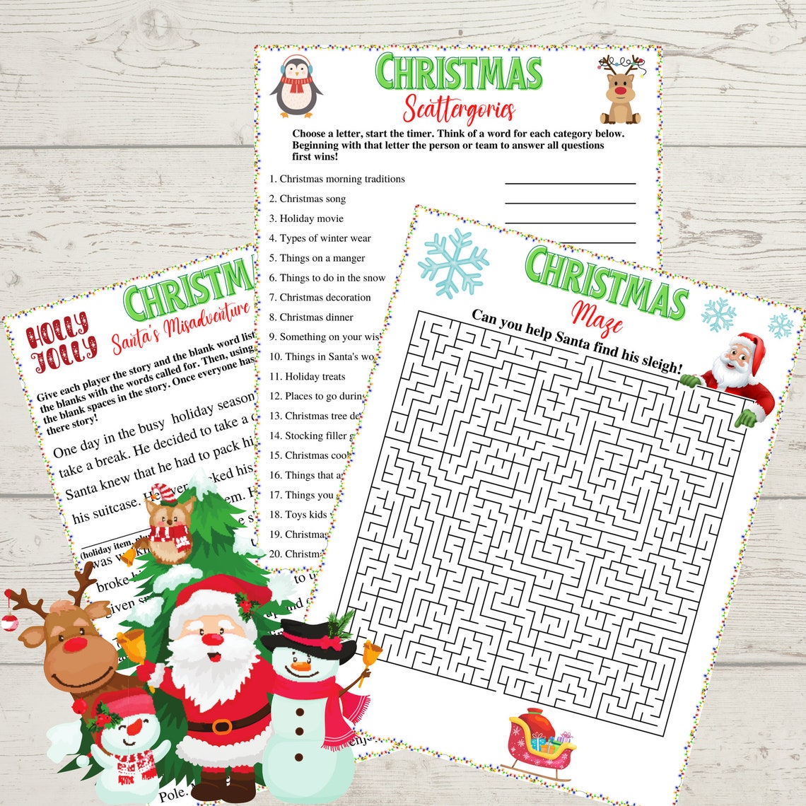 18 Printable Christmas Game Bundle Christmas Party Games - Etsy