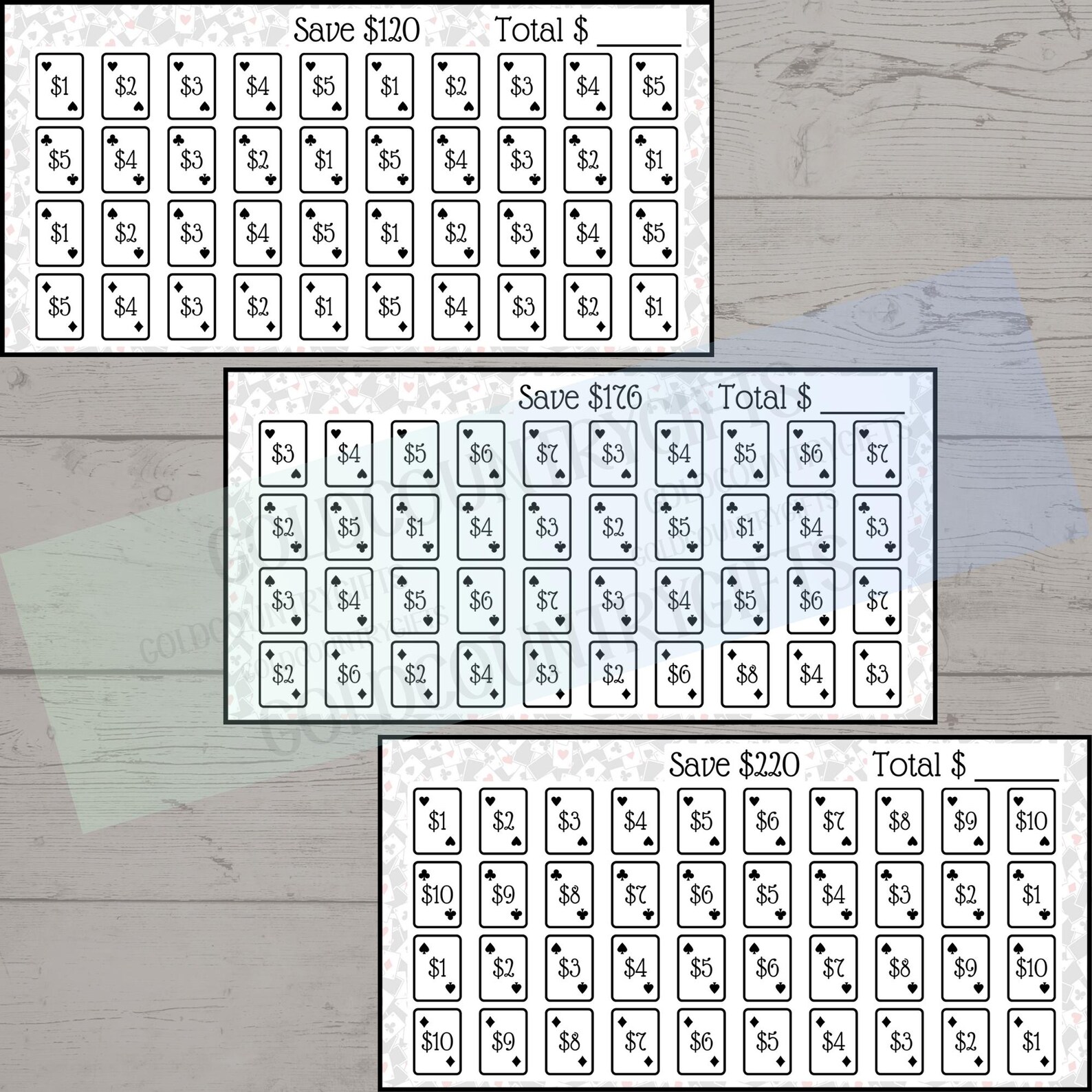 Cards Mini Savings Challenge Printable, Savings Challenge, Cash Budget ...