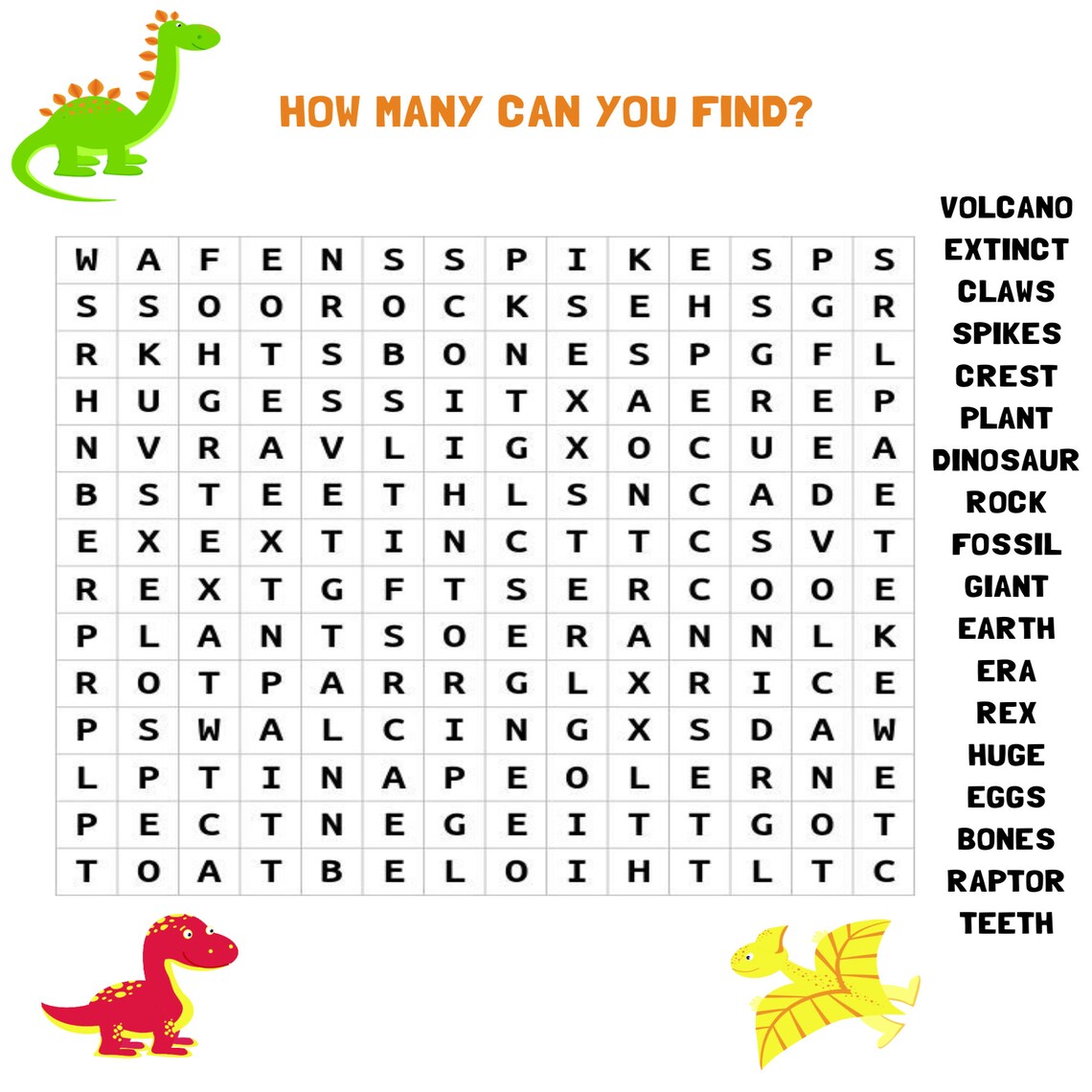 Printable Dinosaur Activity Sheets Word Search Maze I Spy Birthday ...