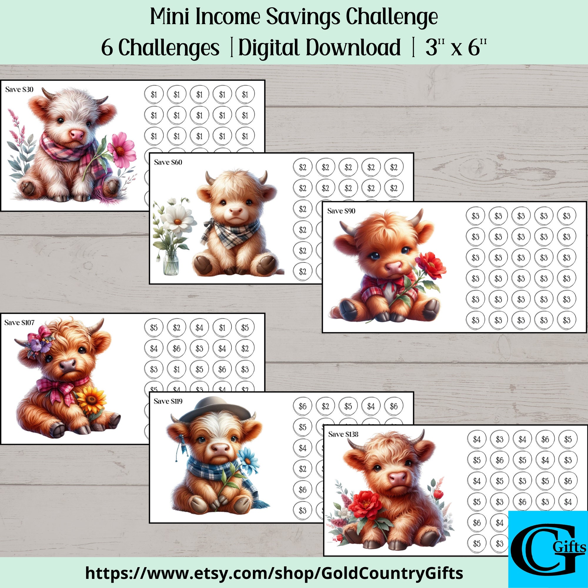 Mini Savings Challenge Printable, Savings Challenge, Cash Budget ...