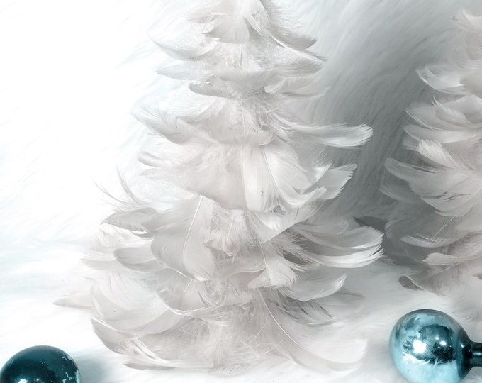 Set of 3 Feather Trees for Christmas Home Decor - Etsy