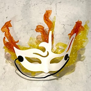 Fire Mask in the Style of Enji Todoroki My Hero Academia, Flame Face ...