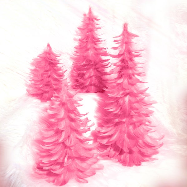 Pink Feather Tree - Etsy