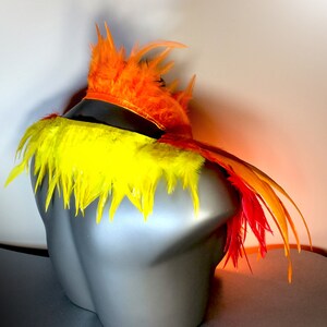Phoenix Feather Top Wrap Deluxe Orange Yellow and Red Fire Collar ...