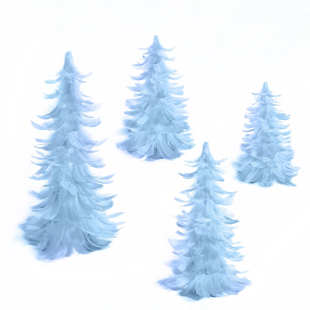 Sky Baby Blue Feather Christmas Trees for Decorative Holiday Events and ...
