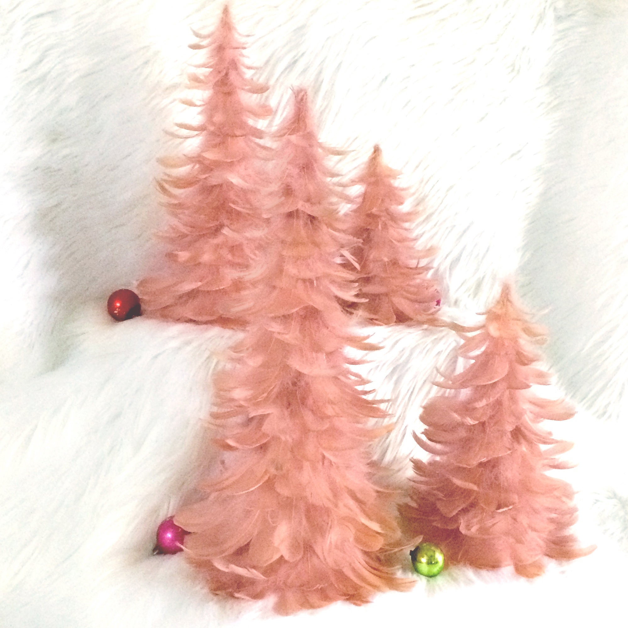 Feather Tree Pink Christmas Trees for Holiday Events and | Etsy