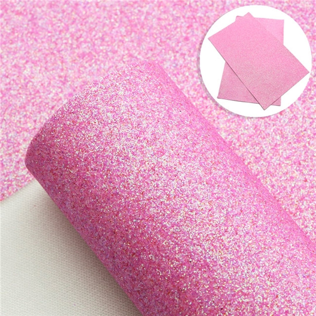 Pink Fine Glitter Fabric Sheet Fine Glitter Canvas Fine Glitter Sheet ...