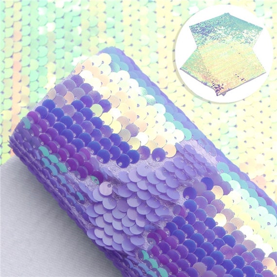 Purple Reversible Sequin Fabric Sheet Fabric Sheet full | Etsy