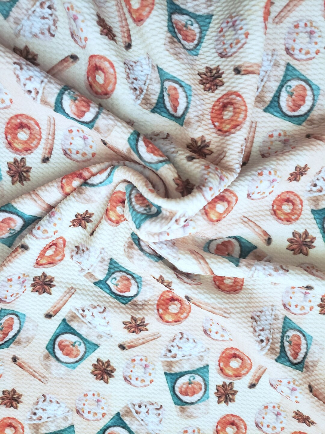 1/2 Yard Pumpkin Spice Bullet Fabric - Textured Bullet Fabric ...