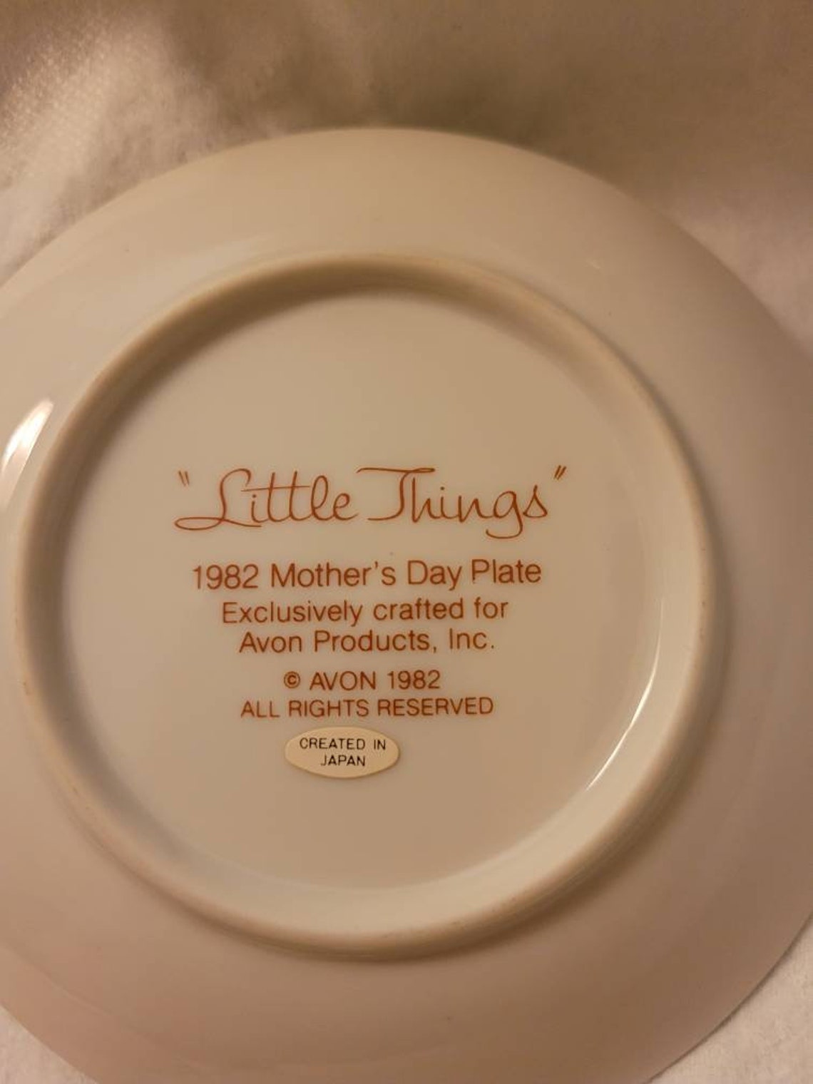 Vintage Avon Collectable Plates. little Things - Etsy
