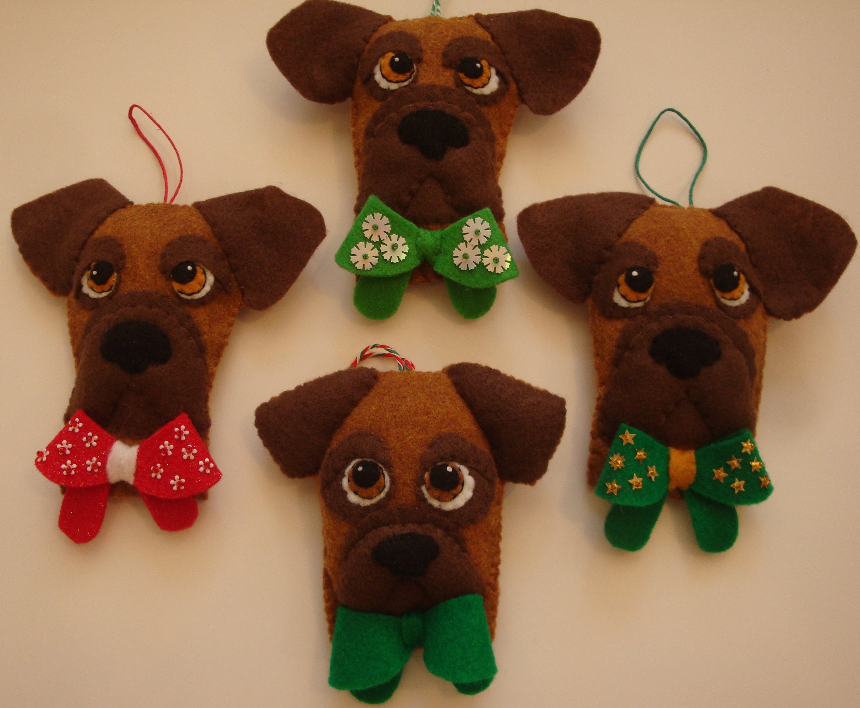Felt AKC Working Group Ornaments - * Boxer * Husky * Malamute ...