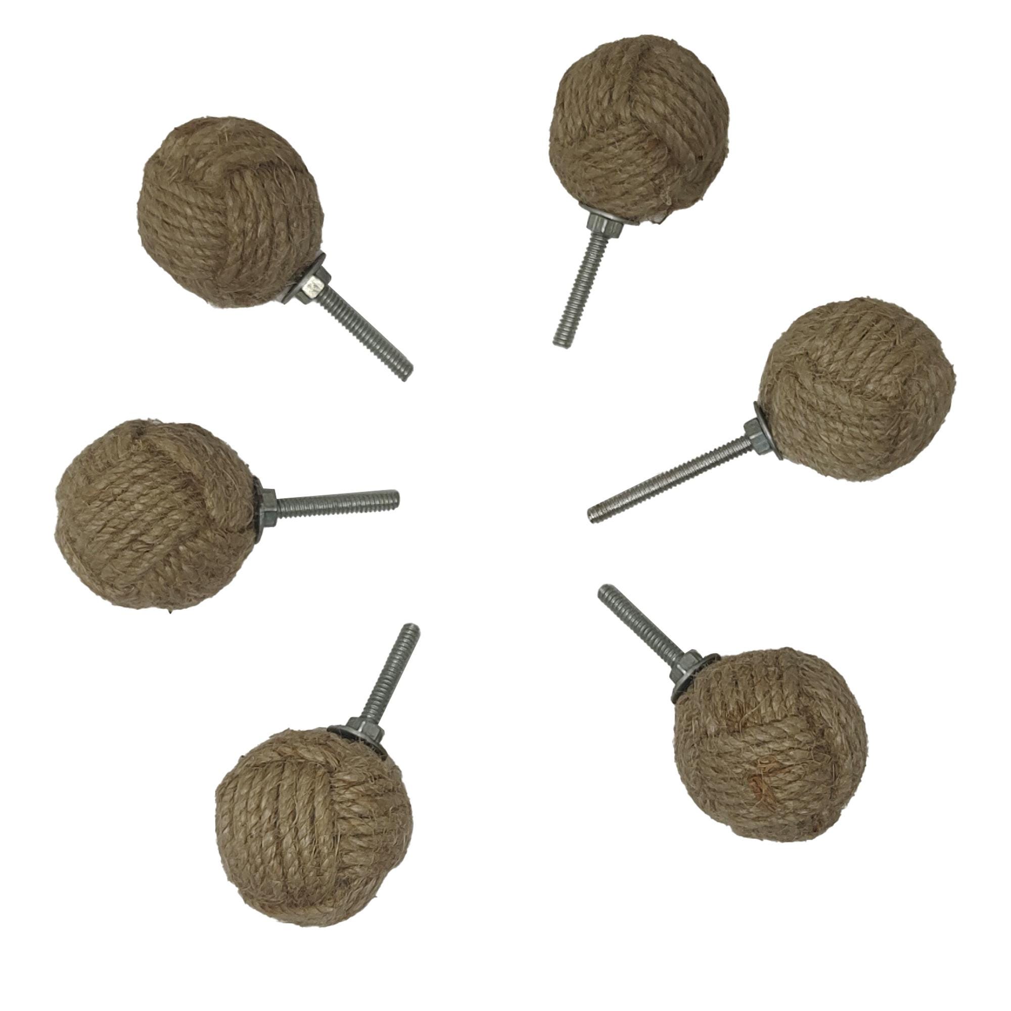 Hand Knitten Jute Knob for Door, Drawer and Furniture - Etsy