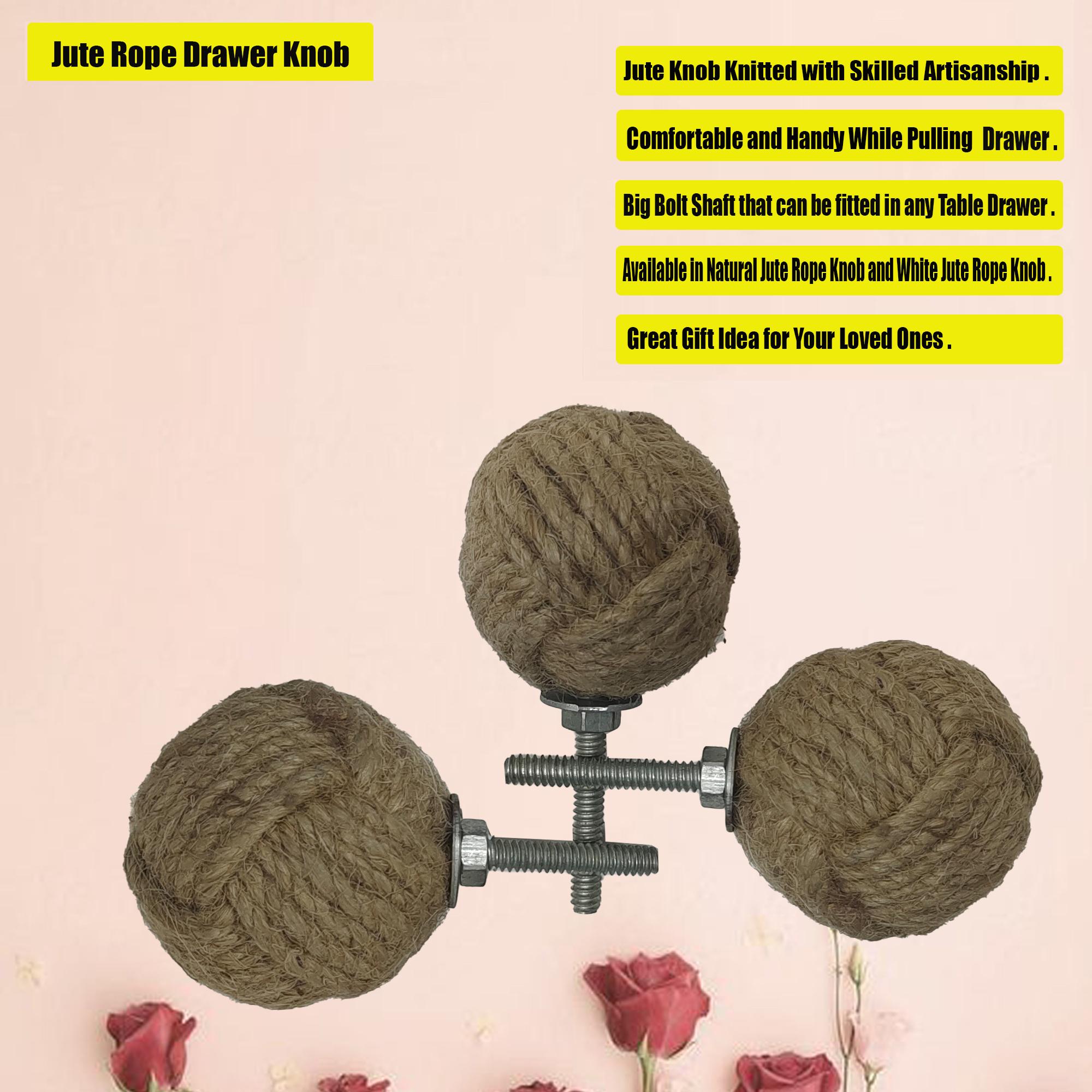 Hand Knitten Jute Knob for Door, Drawer and Furniture - Etsy