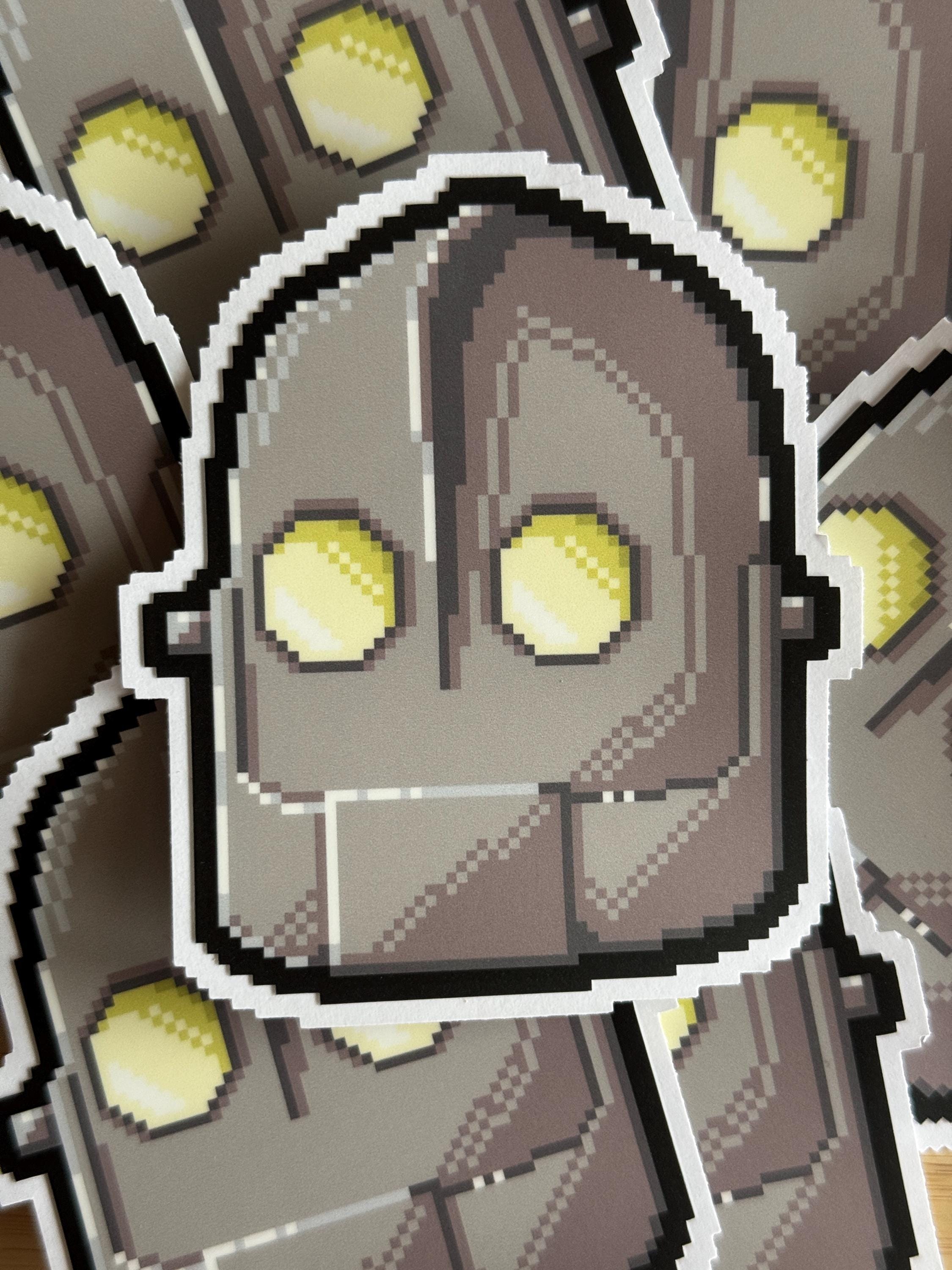 Pixel Art Robo Head Stickers - Etsy