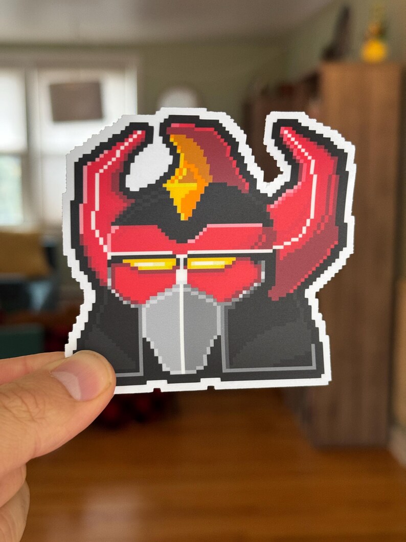 Pixel Art Robo Head Stickers - Etsy