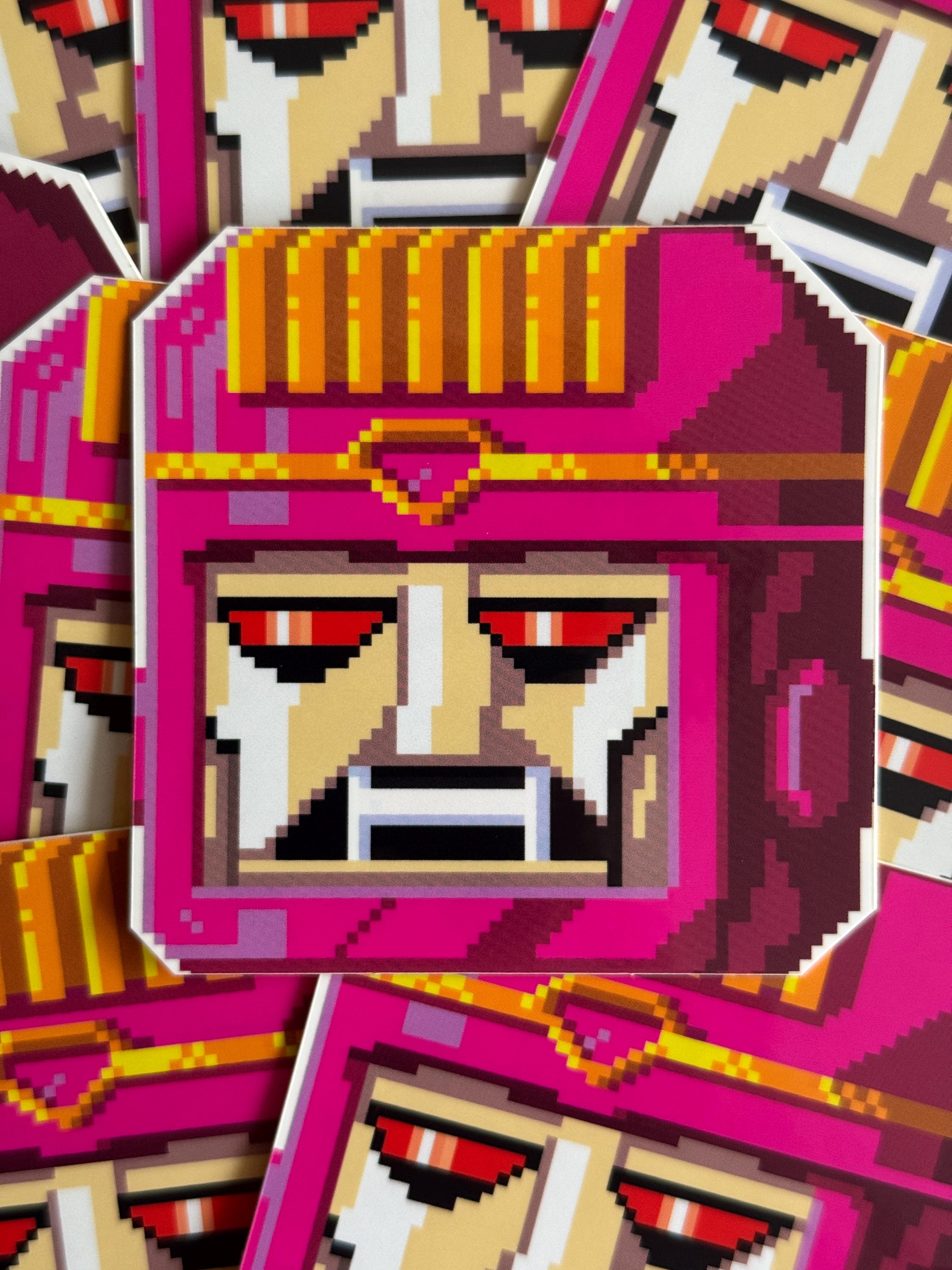 Pixel Art Robo Head Stickers - Etsy
