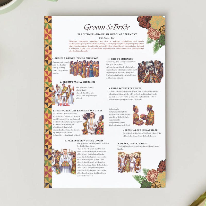 Traditional Ghanian Wedding Program - Etsy