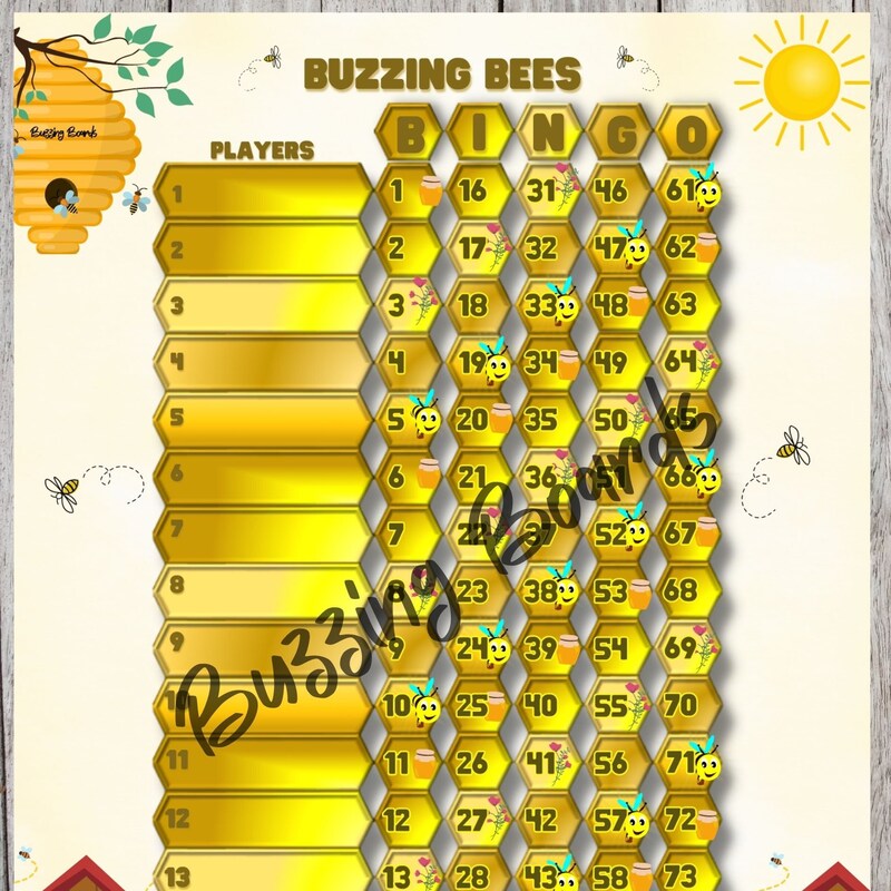 Bee Bingo - Etsy