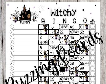 Printable Halloween Bingo Cards / HAUNTED BINGO Cards Collage - Etsy Canada