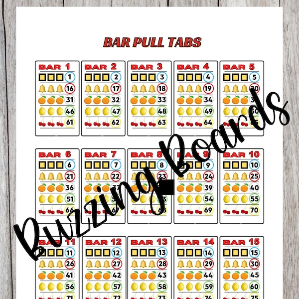 Bingo Pull Tabs - Etsy