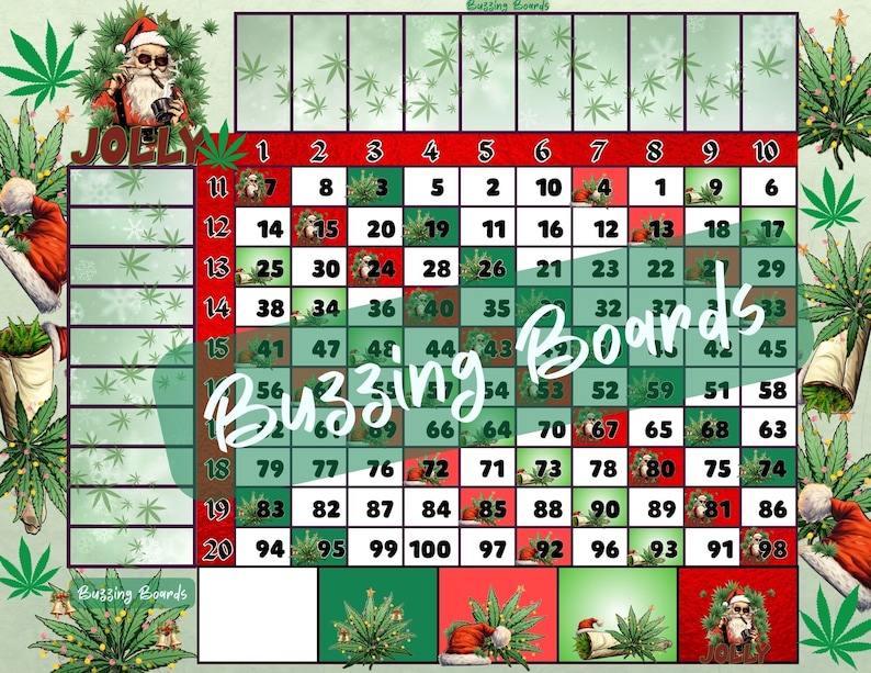 Jolly Bingo Board Grid, 20 Players, 1 PDF File, 8.5 X 11 Inches, 1 ...