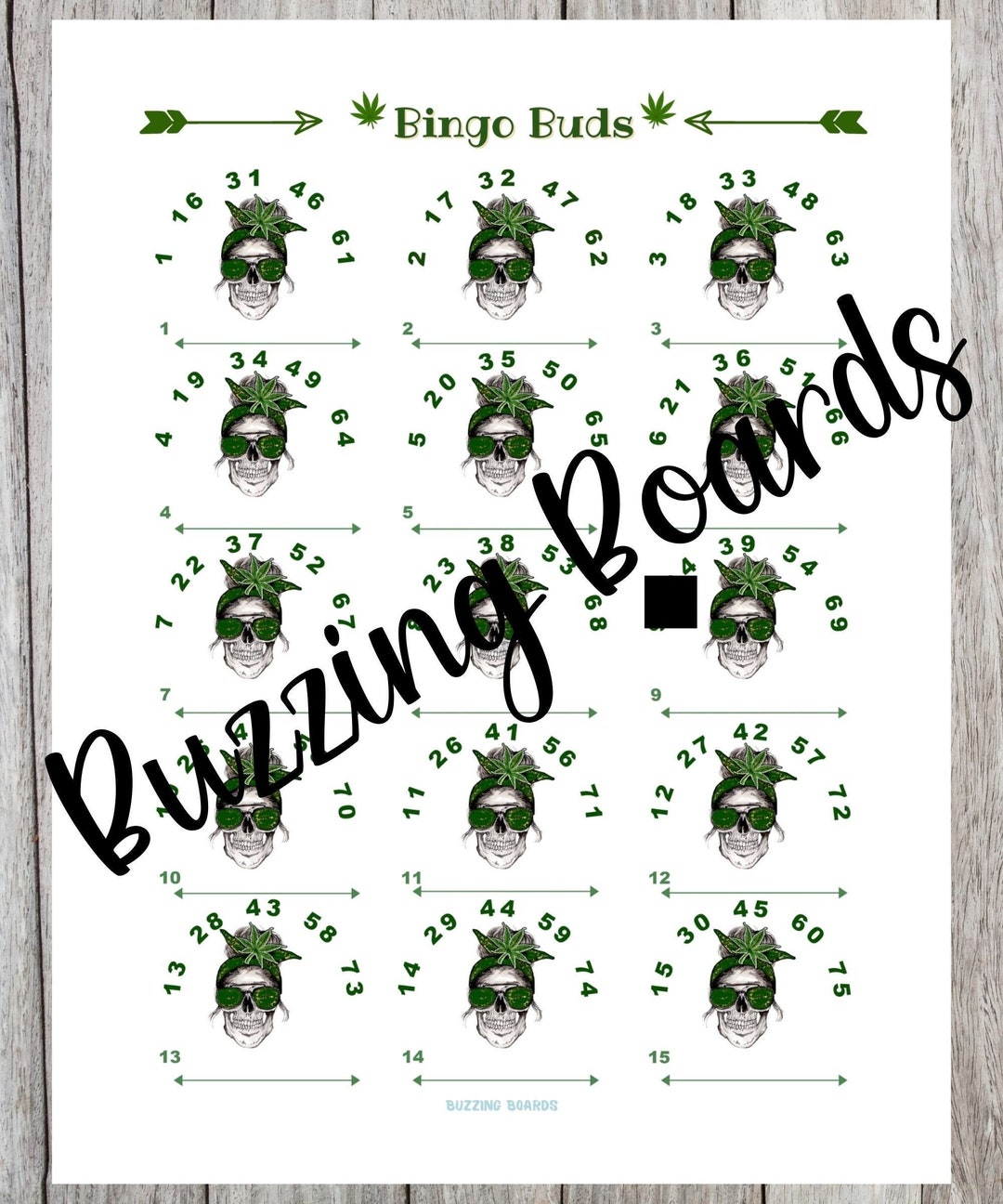 Bingo Buds 15 Player Bingo Board, 2 PDF Files (straight and Mixed) , 8. ...