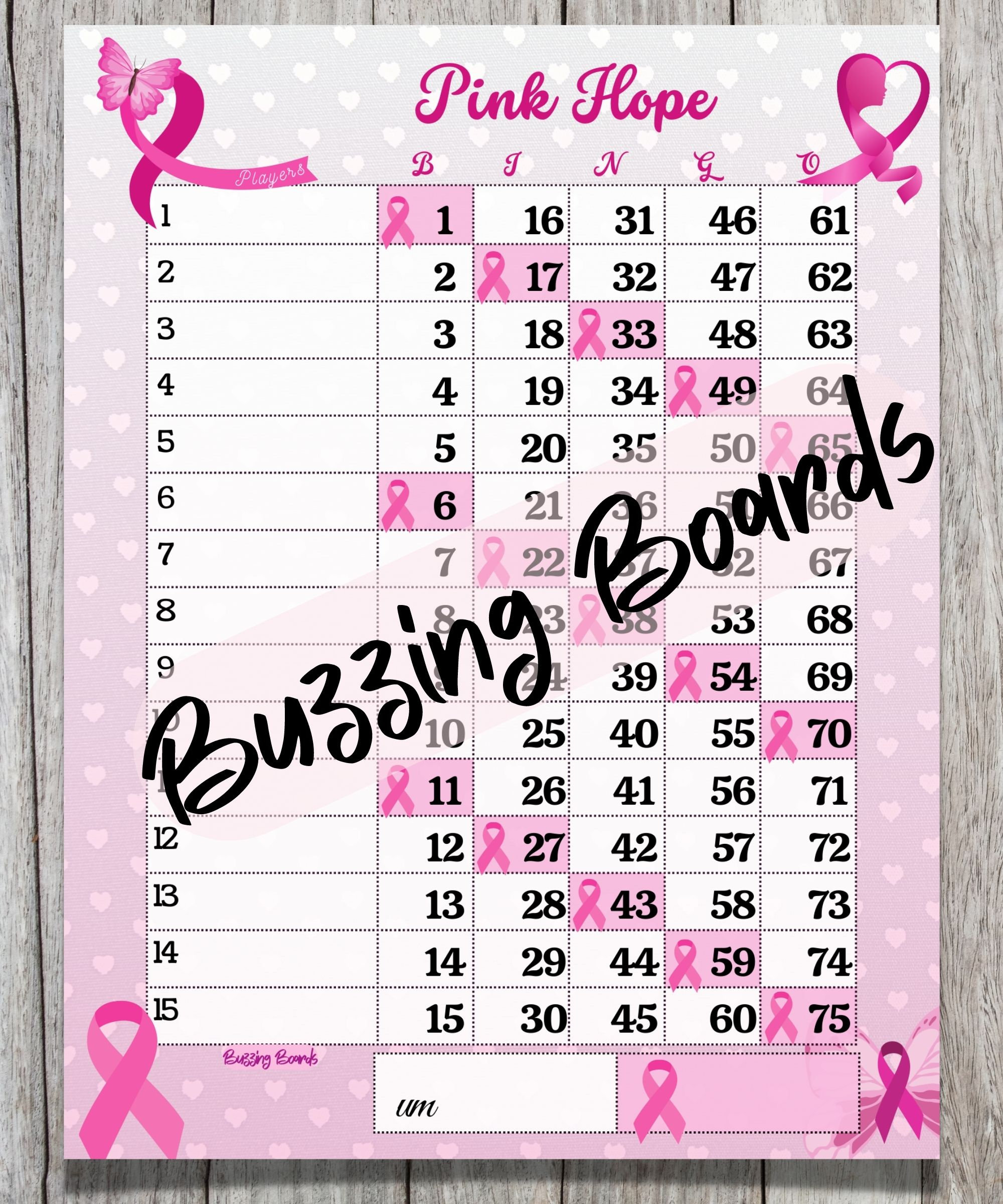 Breast Cancer Awareness Bingo Boards, Package Deal, 3 Pdf's, Hope ...