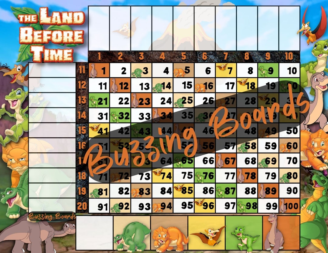 Landb4time Bingo Board, 10x10 Grid, 20 Players, 2 PDF Files (straight ...