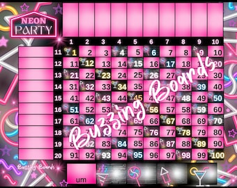 Pokémongrid Bingo Board, 10x10 Grid, 20 Players, 2 PDF Files (straight ...