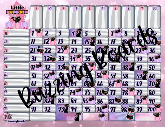 Little Pumpkin Bingo Board 10x10 Grid 20 Players 1 PDF - Etsy Canada