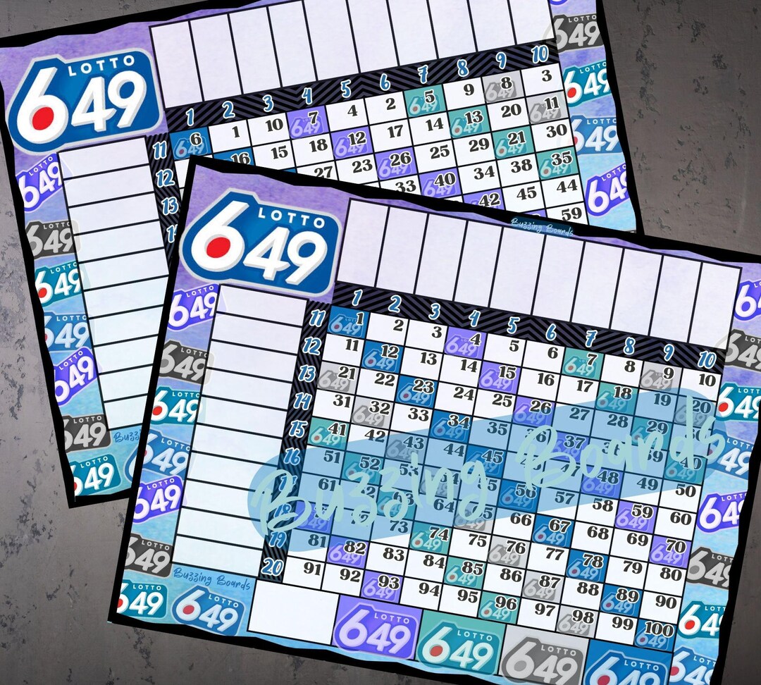 Lotto Bingo Board Grid, 20 Line, 20 Player Bingo Board, 2 Pdfs ...