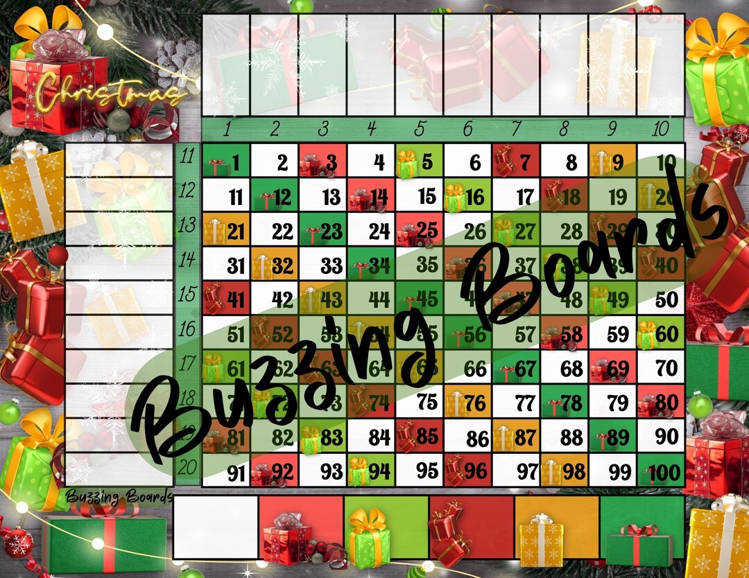 Christmas Gifts Bingo Board Grid, 20 Players, 1 PDF File, 8.5 X 11 ...