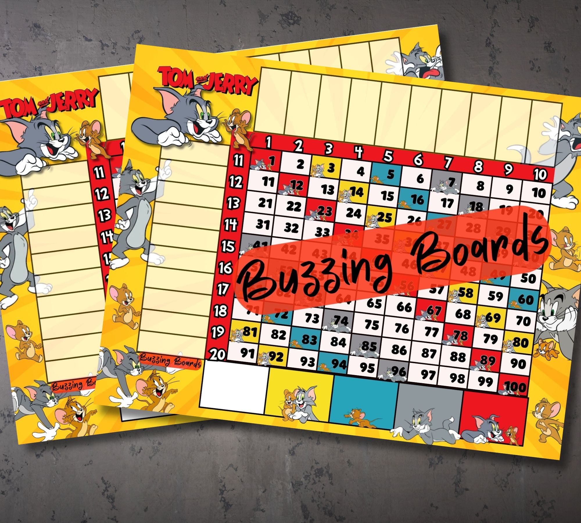 Cute Bingo Grid, 10x10 Grid, 20 Players, 2 PDF Files (straight and ...