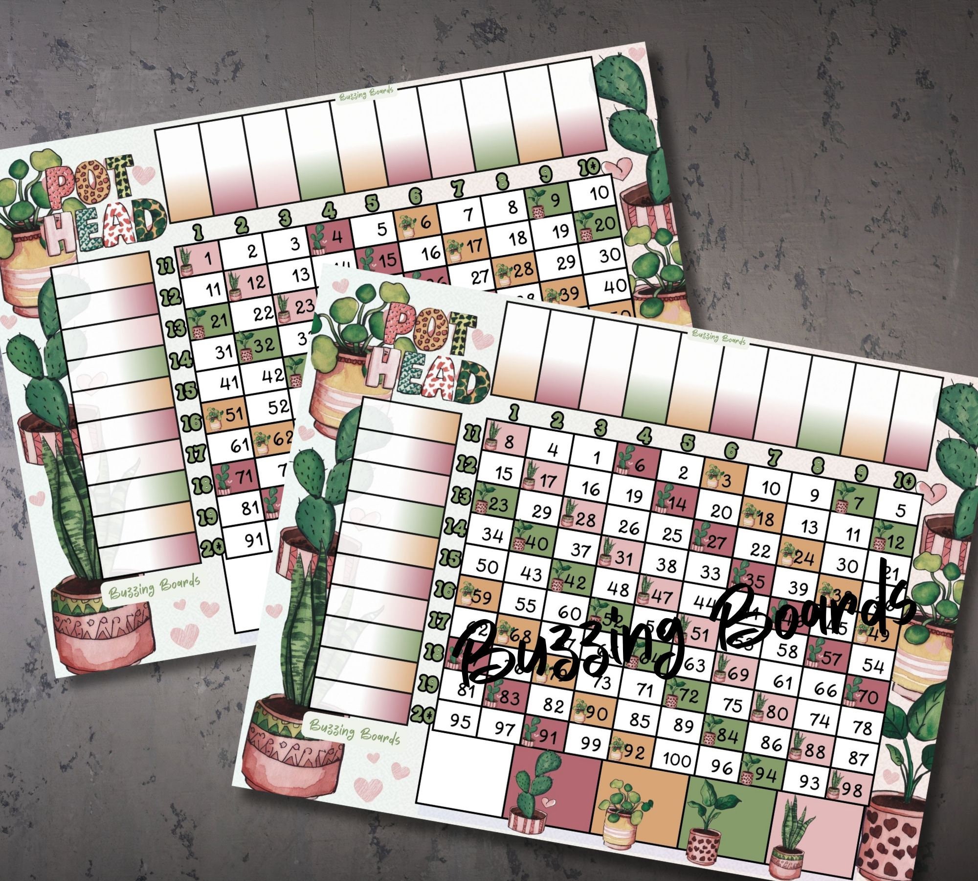 Ten Pack GRID Bingo Boards, 20 Players straight and Mixed PDF File, 8.5 ...