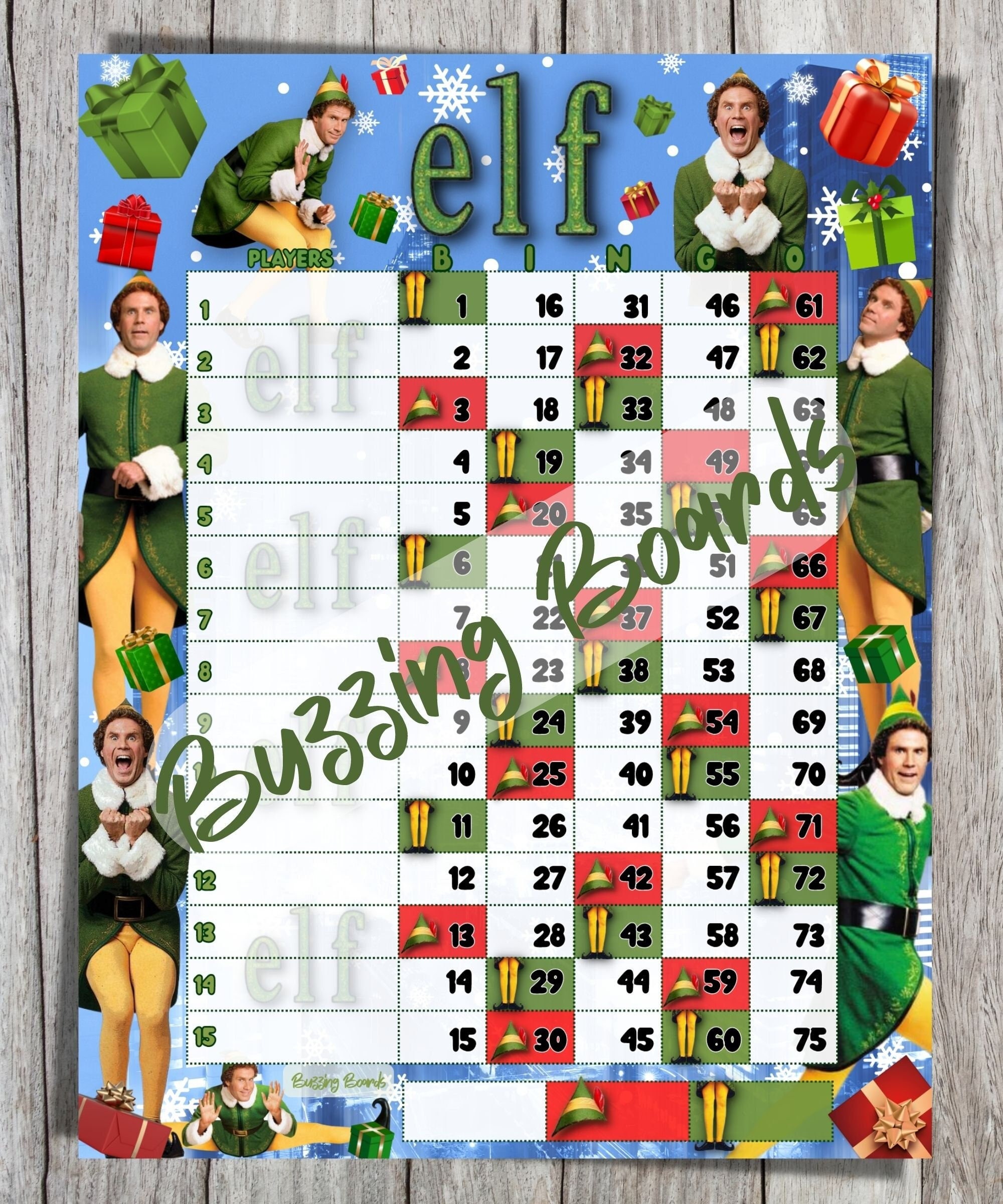 ELF Bingo Boards 2 Pdf's (straight and Mixed) , 8.5 X 11 Inches, 15 ...