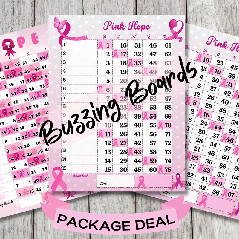 Breast Cancer Bingo - Etsy