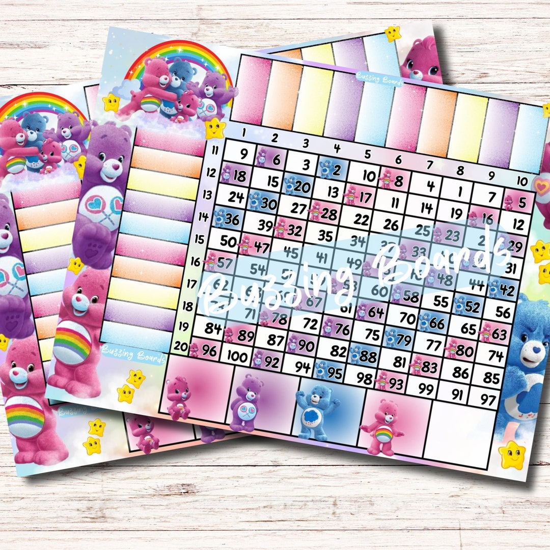 Care Grid Bingo Board, 10x10 20 Players, 2 PDF Files (straight and ...