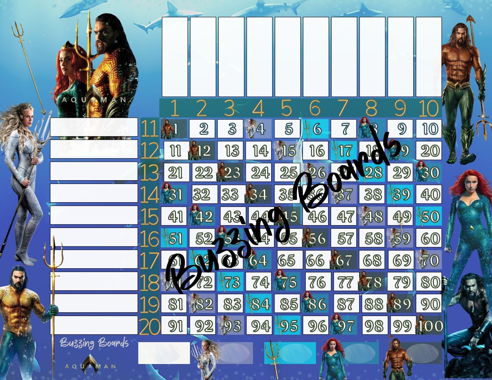 Premium Bingo Board Bundle, 2 10x10 Grids, 2 Double Double - 2 1-75 ...