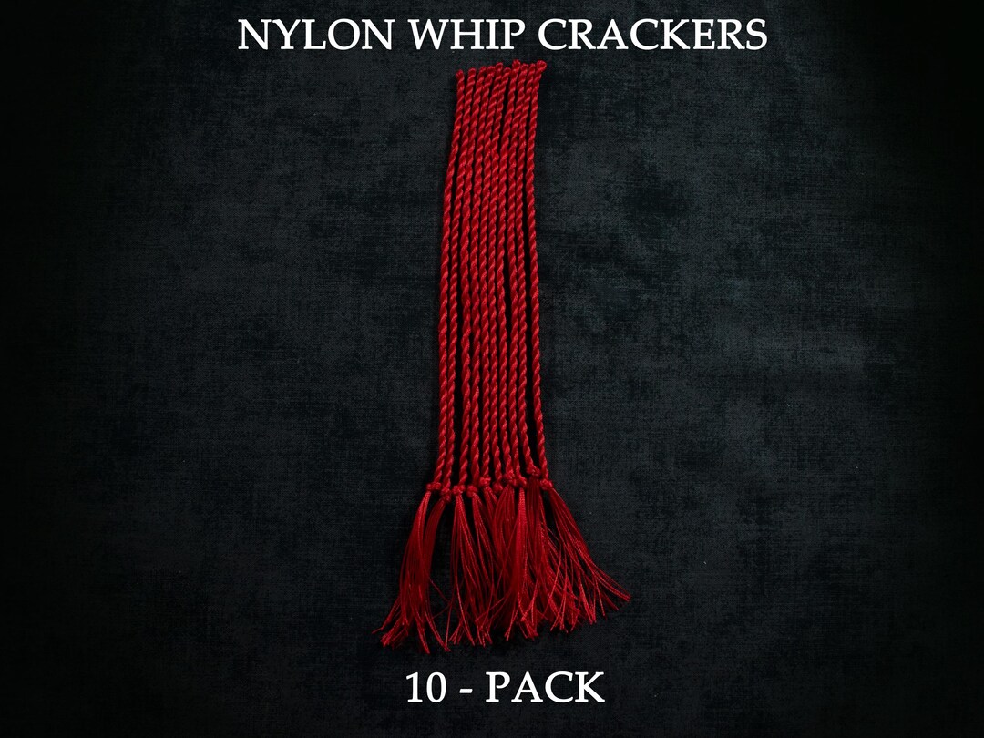 Red Nylon Bullwhip Crackers 10-pack - Etsy