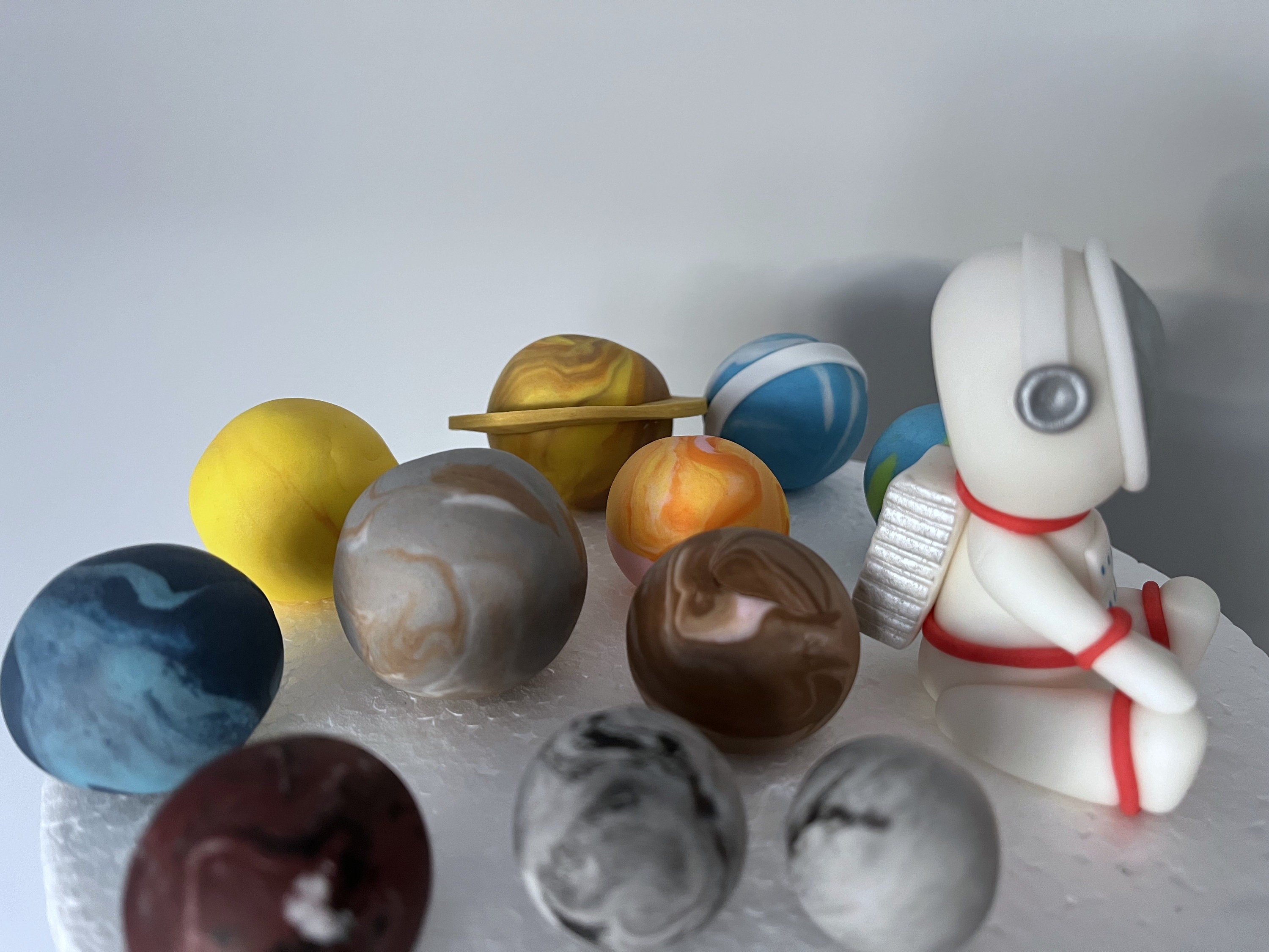 Solar System Cake Toppers, Planets and Astronaut / Handmade Birthday ...